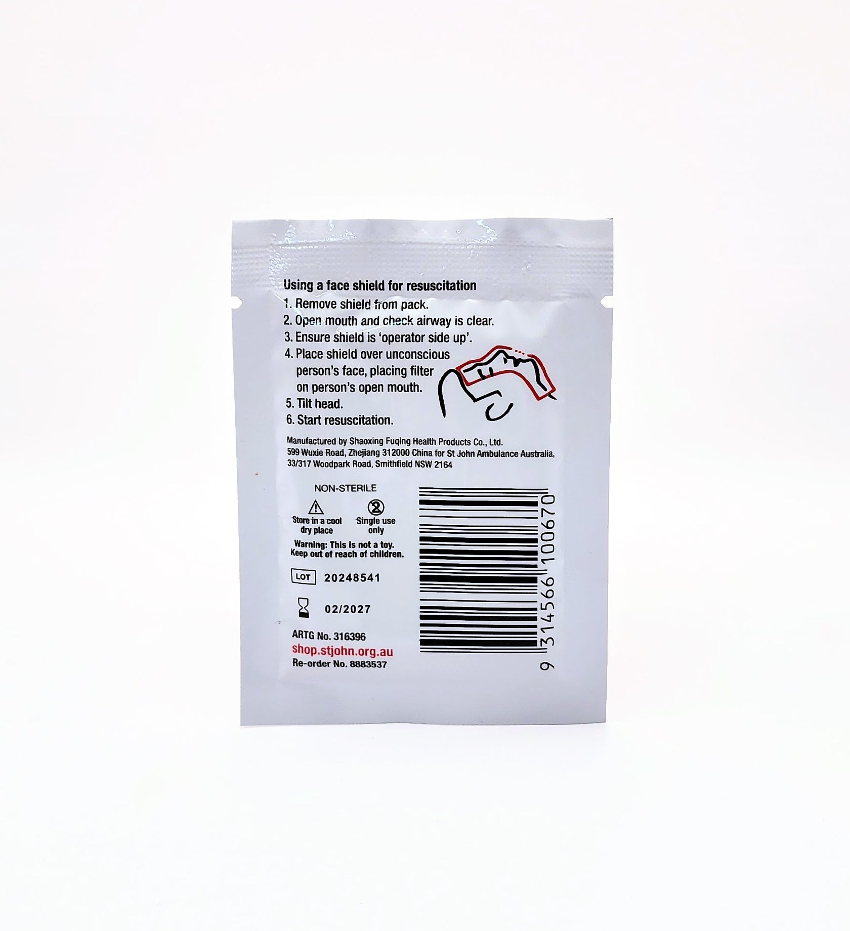 Resuscitation Face Shield without valve – St John Ambulance National ...