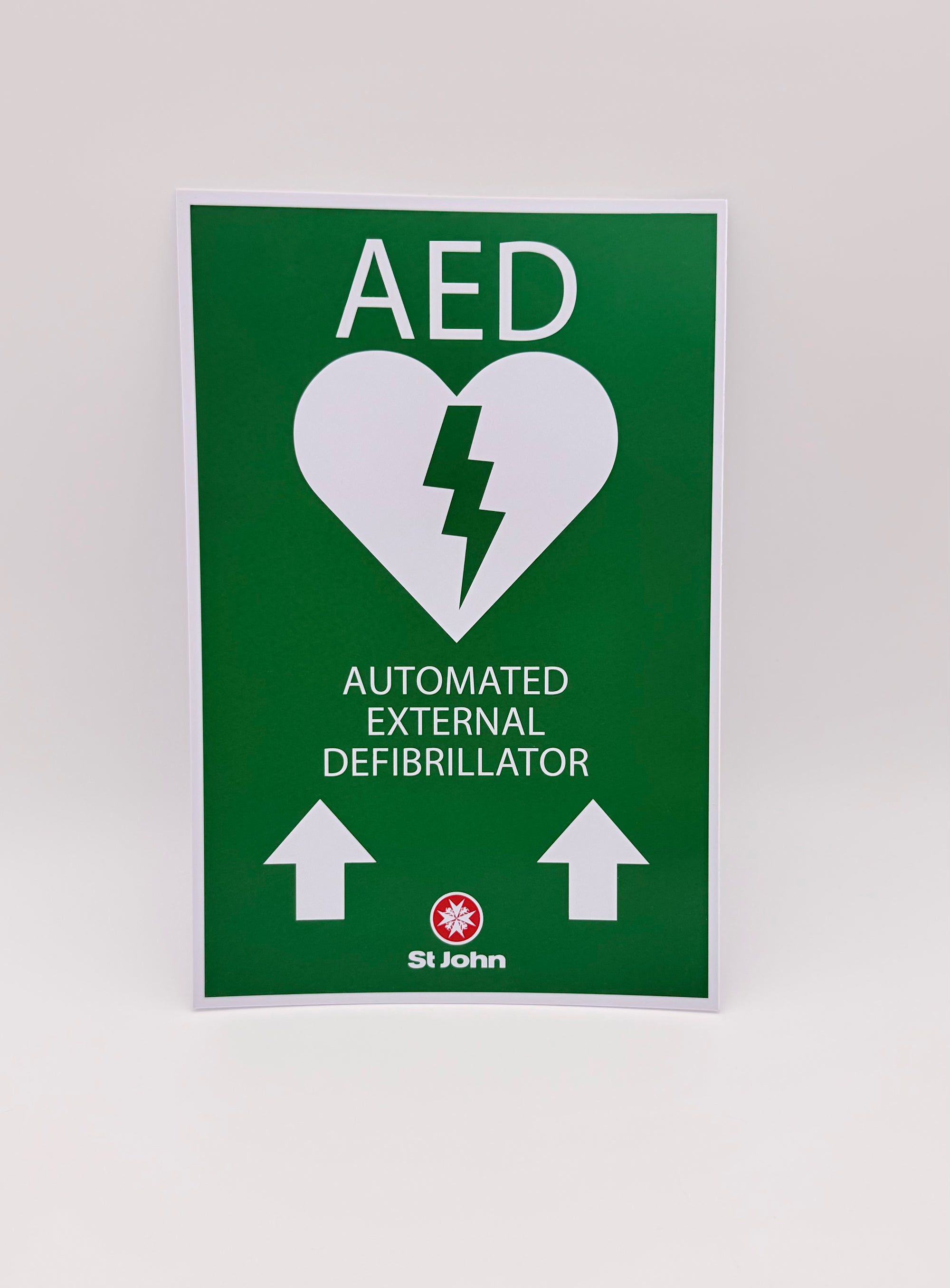 AED Signage with Up Arrows – St John Ambulance National Online Shop