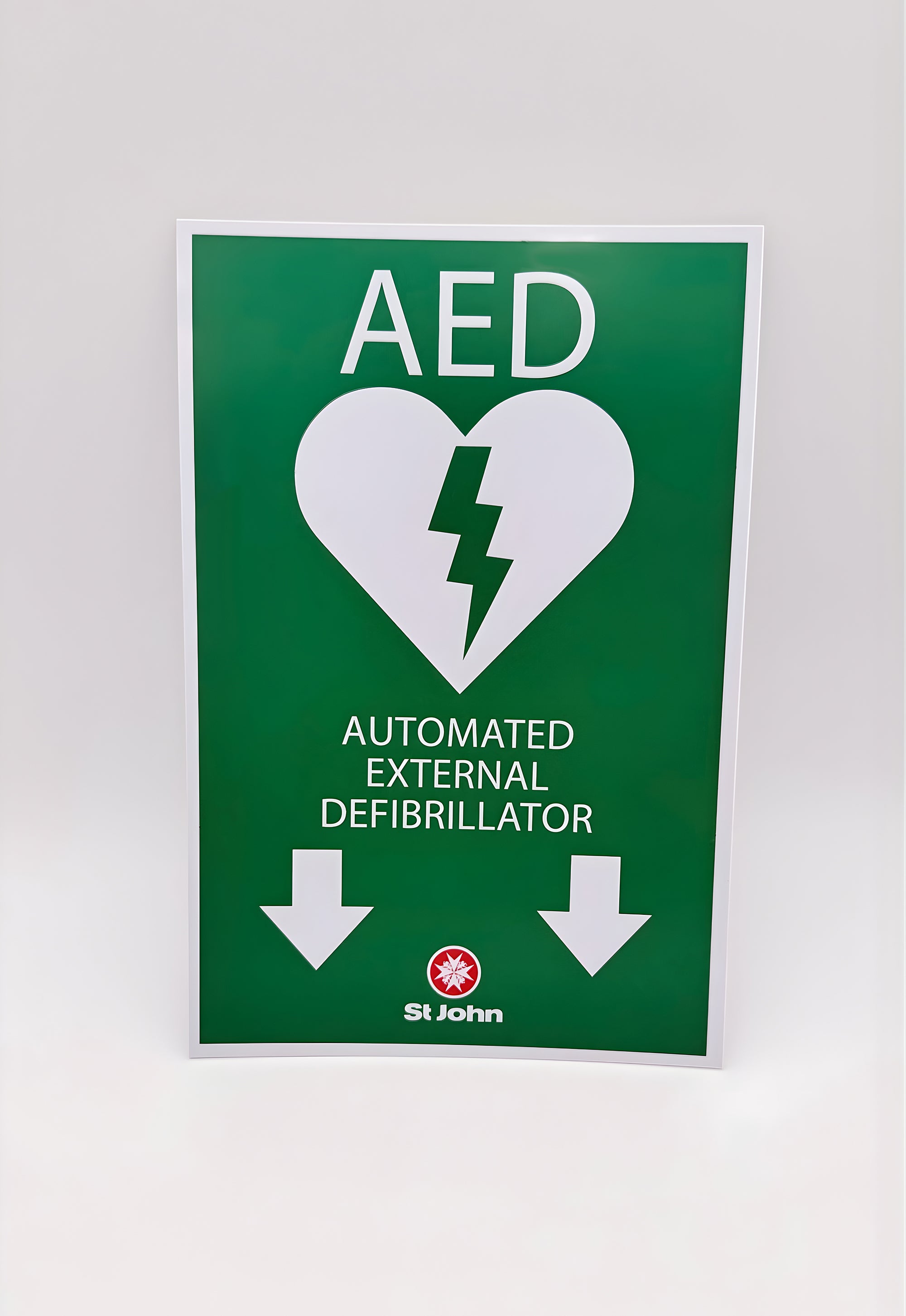 AED Signage with Down Arrows – St John Ambulance National Online Shop