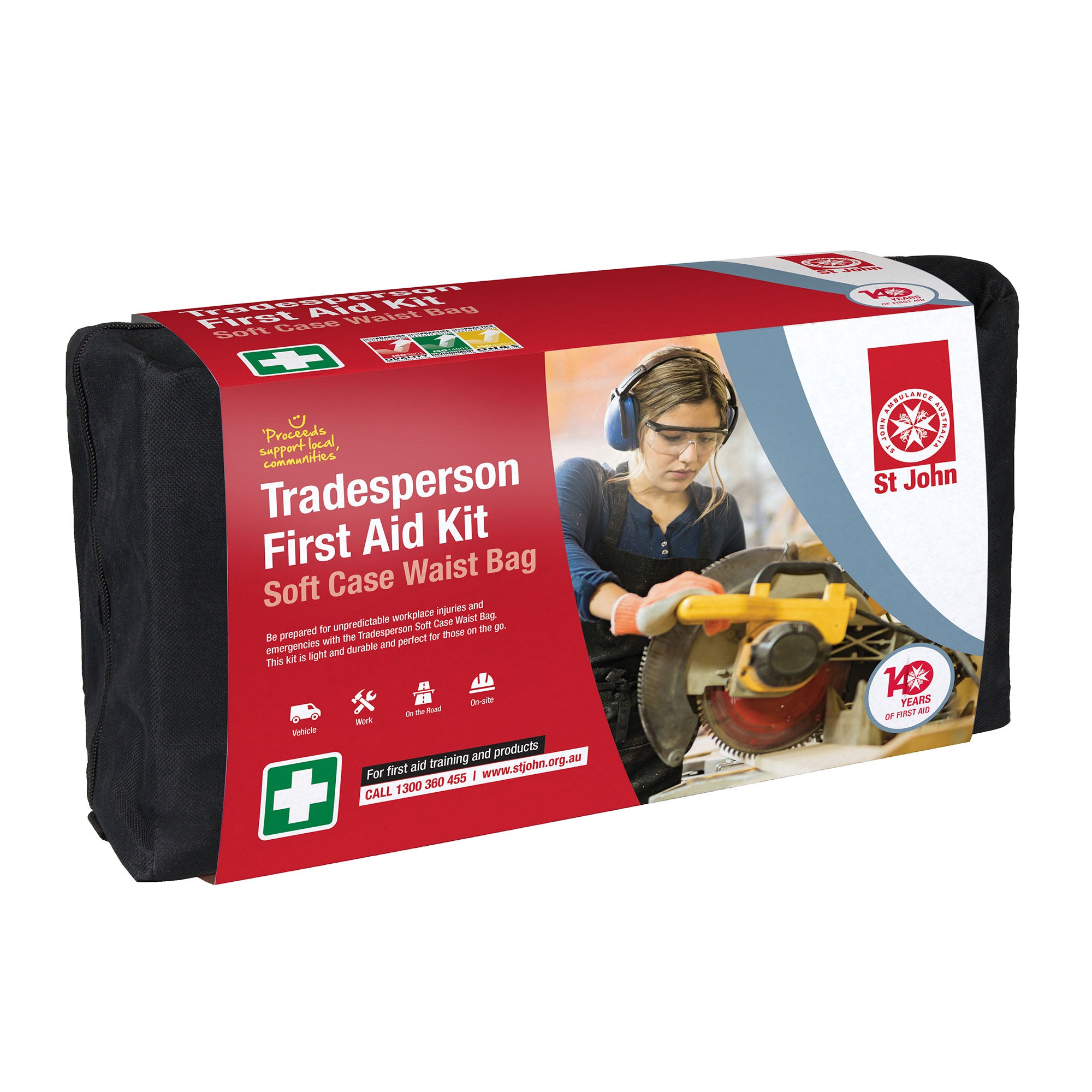 St John Tradesperson First Aid Kit - Soft Case Waist Bag – St John ...