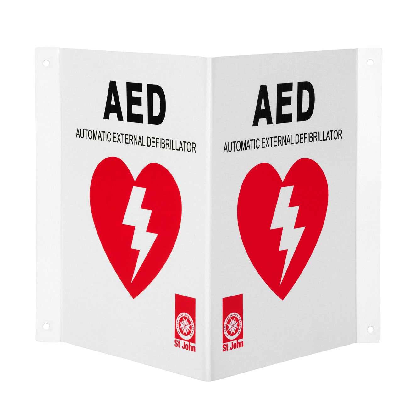 First Aid Signage for AED 90 Degree - Metal – St John Ambulance ...